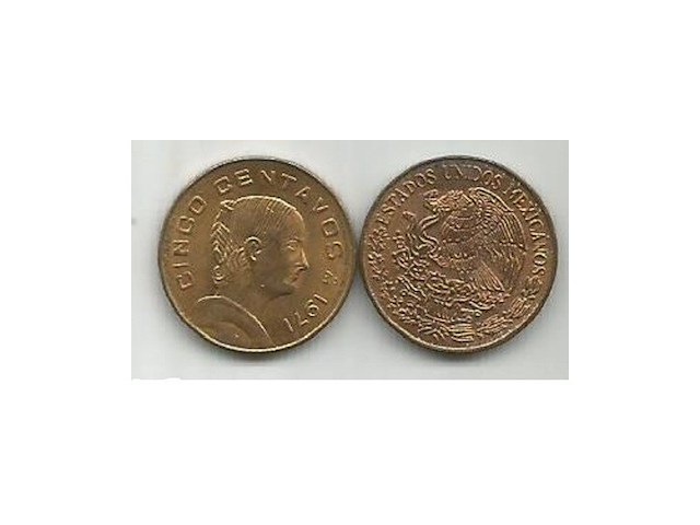 Mexico 5 centavos 1971.