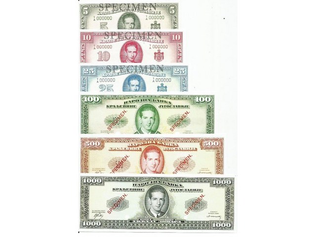 KOPIJA ! Kraljevina Jugoslavija 1943 Specimen set