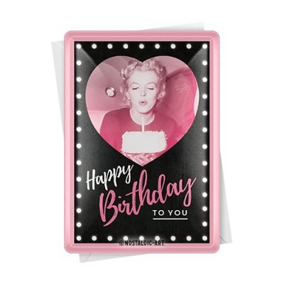 Nostalgic-Art razglednica – Marilyn Happy Birthday