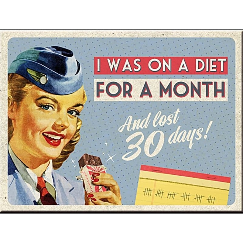 Nostalgic-Art dekorativni magnet – On a Diet