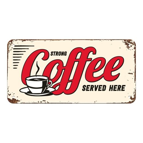 Nostalgic-Art metalna dekorativna tabla viseći – Strong Coffee