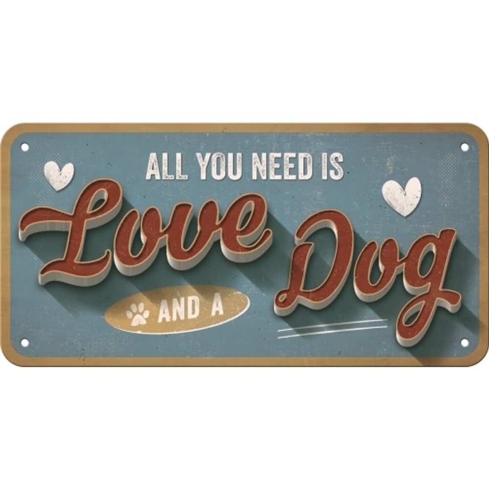 Nostalgic-Art metalna dekorativna tabla viseći – Love Dog