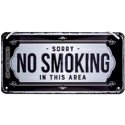 Nostalgic-Art metalna dekorativna tabla viseći – Sorry, No Smoking