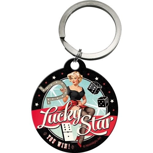 Nostalgic-Art okrugli privezak za ključeve – Lucky Star