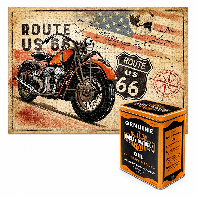 Nostalgic-Art Puzzle -Route 66
