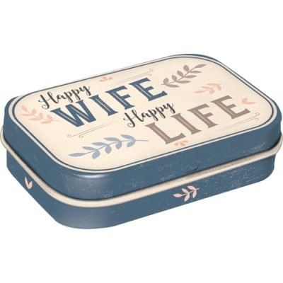 Nostalgic-Art metalna kutijica za bombone- Happy Wife Happy Life