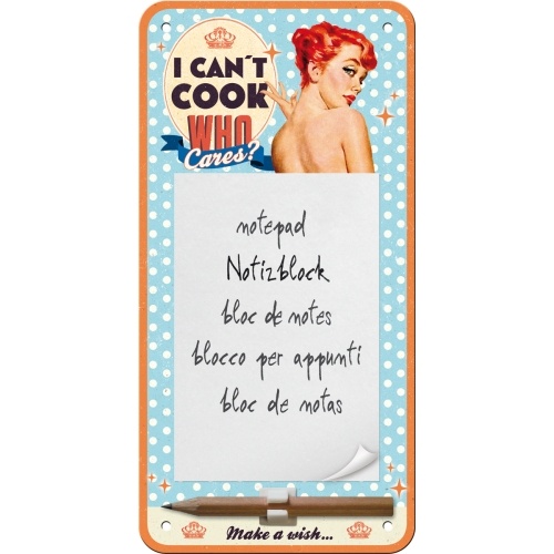Nostalgic-Art dekorativni magnet – Notes Can’t Cook