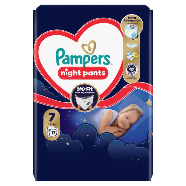 Pampers Night Pants VP 7, 15+kg 17kom