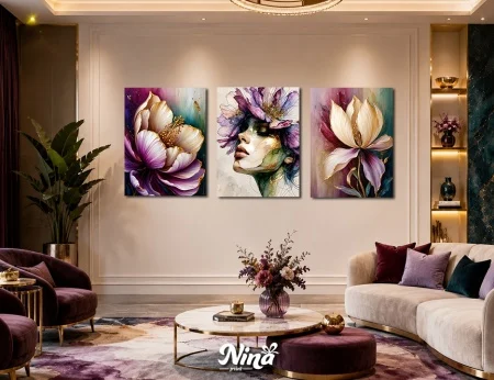 DIGITAL ART slike na platnu Ljubicasta elegancija ms304