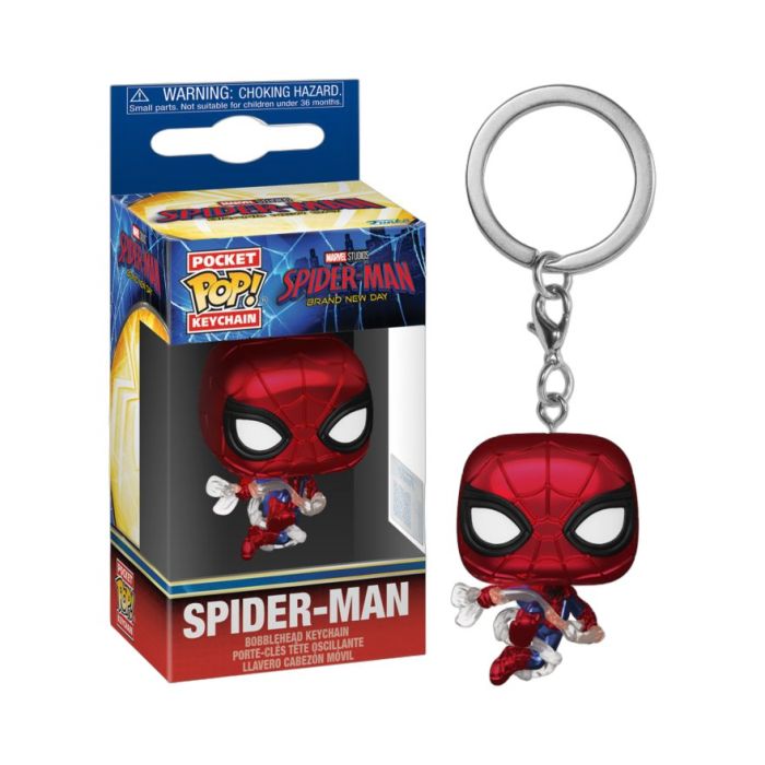 Privezak Funko POP! Keychain Spider-Man Brand New Day Spider-Man Metallic