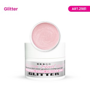 ENG PASTEL PINK GEL CROSS GLITTER 15 ml.