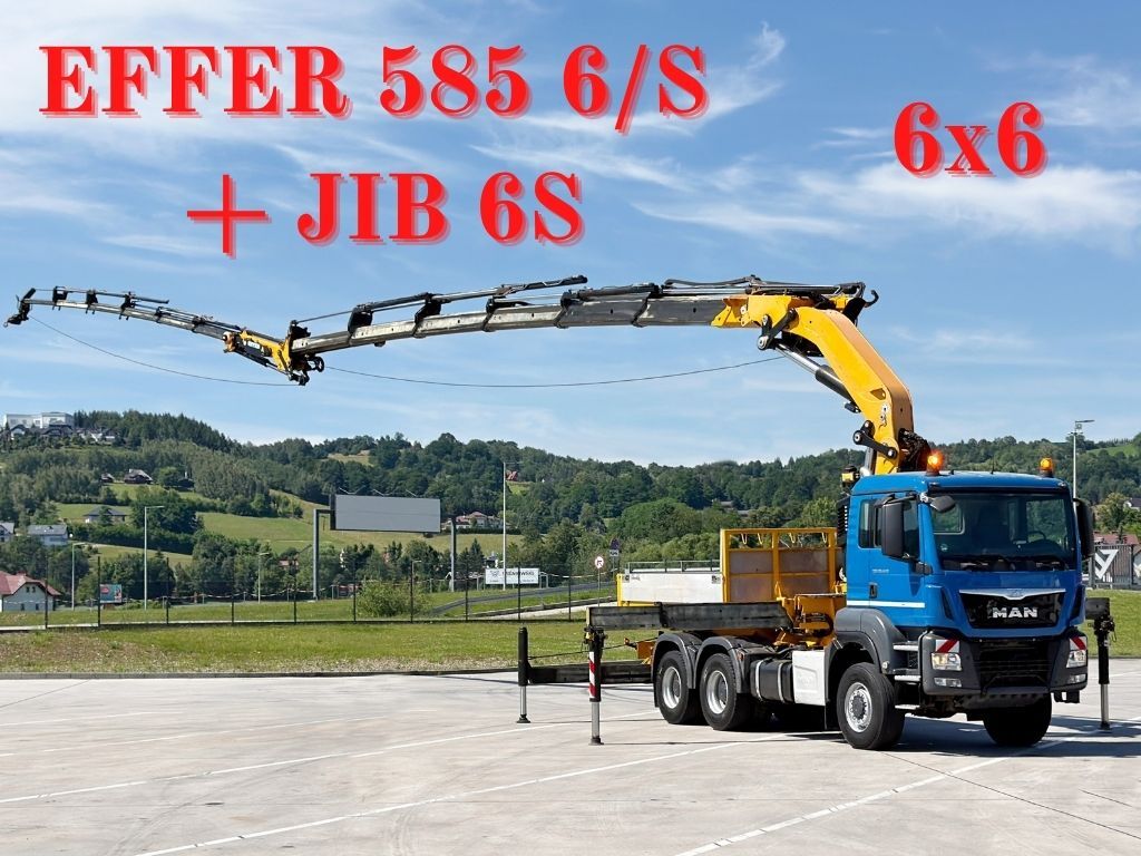 MAN TGS 26.440*Sattelzugmaschine + KRAN/FUNK * 6x6 kamion s ravnom platformom