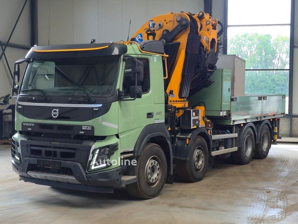 Volvo FMX 460 8x4 !!EFFER 95TM 955!!CROSSTAB!! FLY-JIB/WINCH!EURO6!! kamion s ravnom platformom