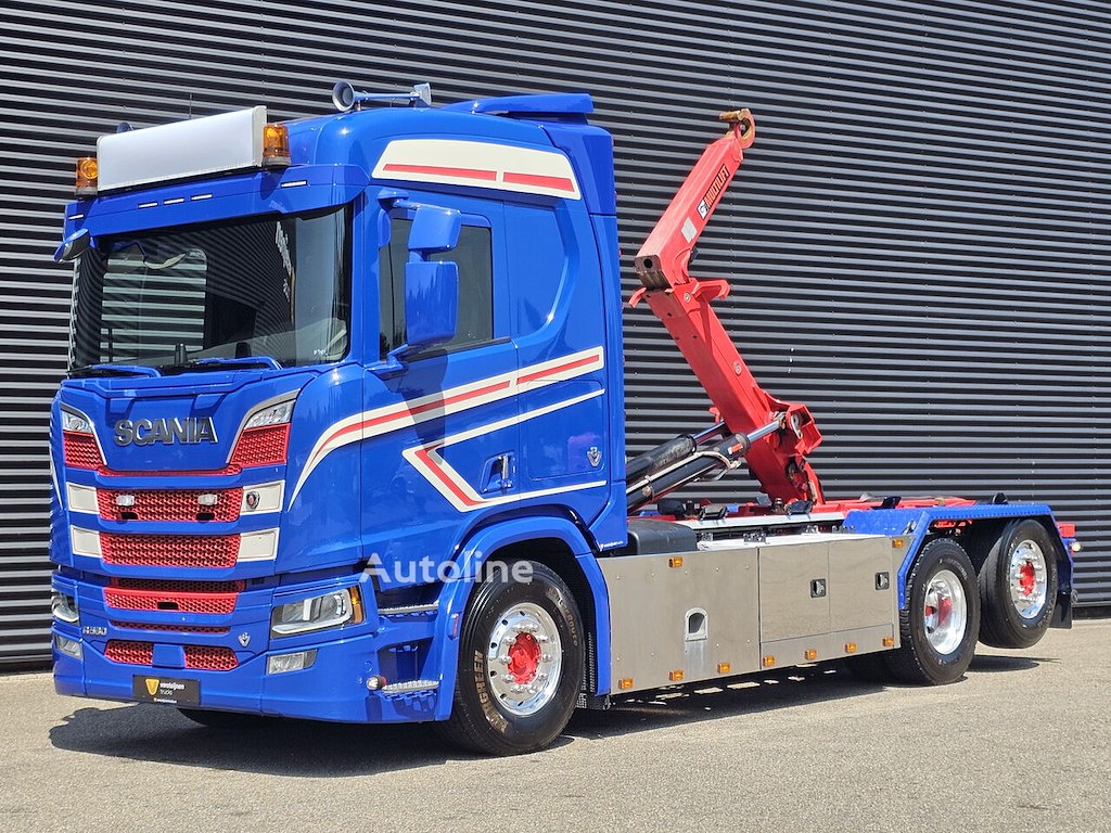 Scania R580 V8 6x2 HIAB HOOKLIFT / RETARDER kamion rol kiper
