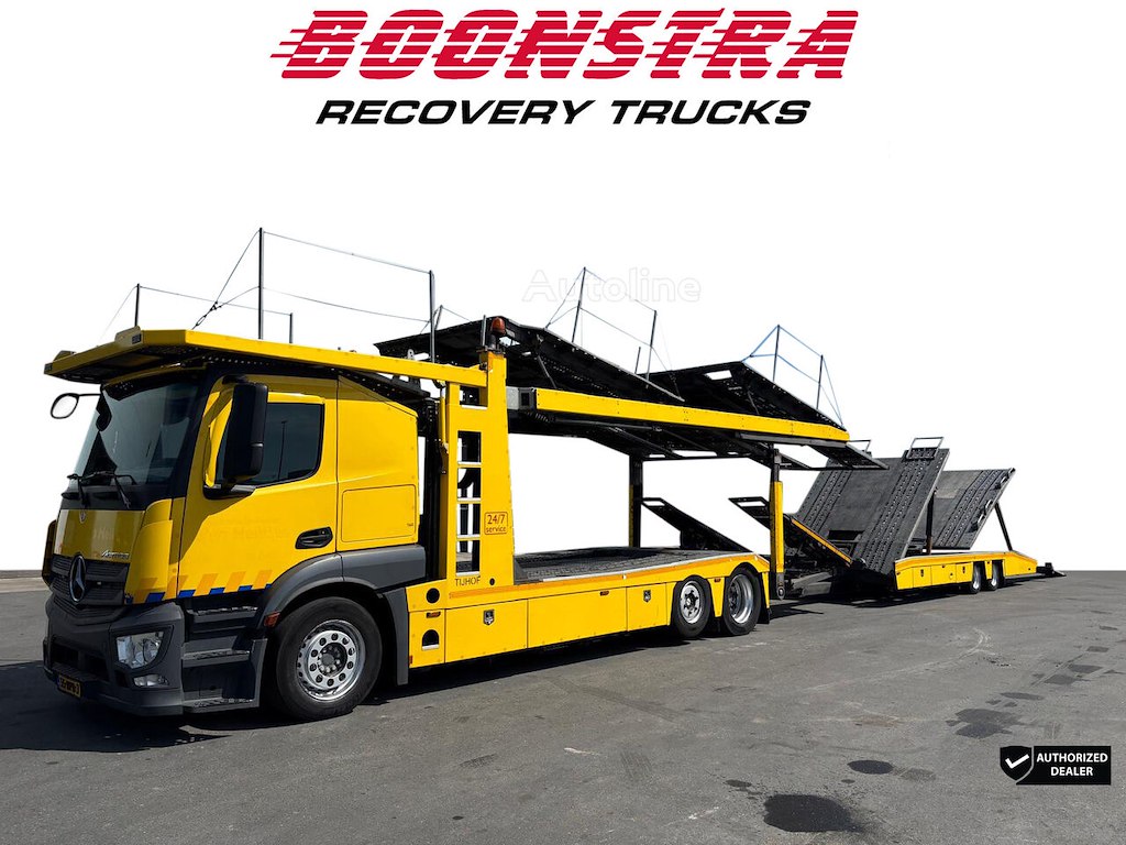 Mercedes-Benz ACTROS 2443 Tijhof 8 lader 2 x Winch 3 x 2019 !!!! 1e eigenaar autotransporter