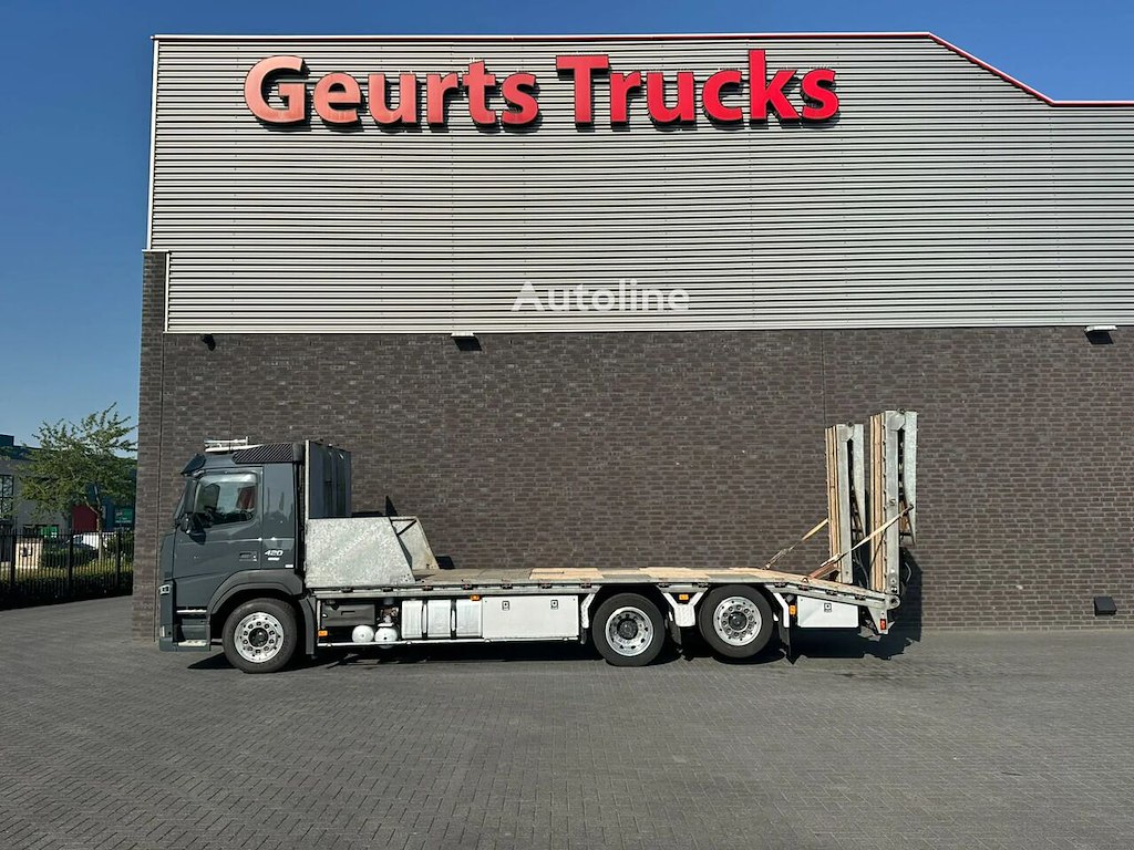 Volvo FM 420 6X2 OPRIJWAGEN/MACHINE TRANSPORTER/PLATEAU/ autotransporter