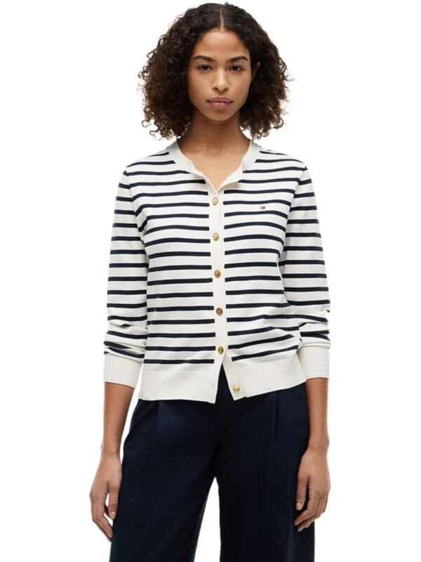 Tommy Hilfiger - Prugasti ženski kardigan