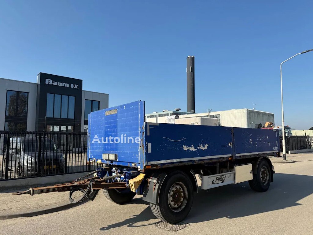 Fliegl 2 ASSIGE AANHANGWAGEN MET ALUMINIUM ZIJBORDEN prikolica sa ravnom platformom