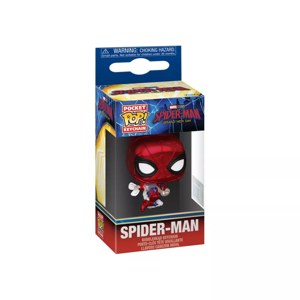 Funko POP! Keychain: Spider-Man Brand New Day - Spider-Man (Metallic)