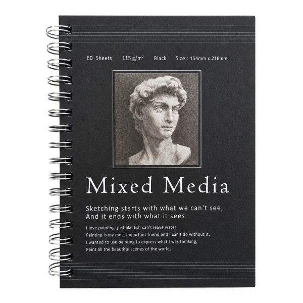 BLOK MIXED MEDIA CRNI LIST 154*216 115G 60L 251286