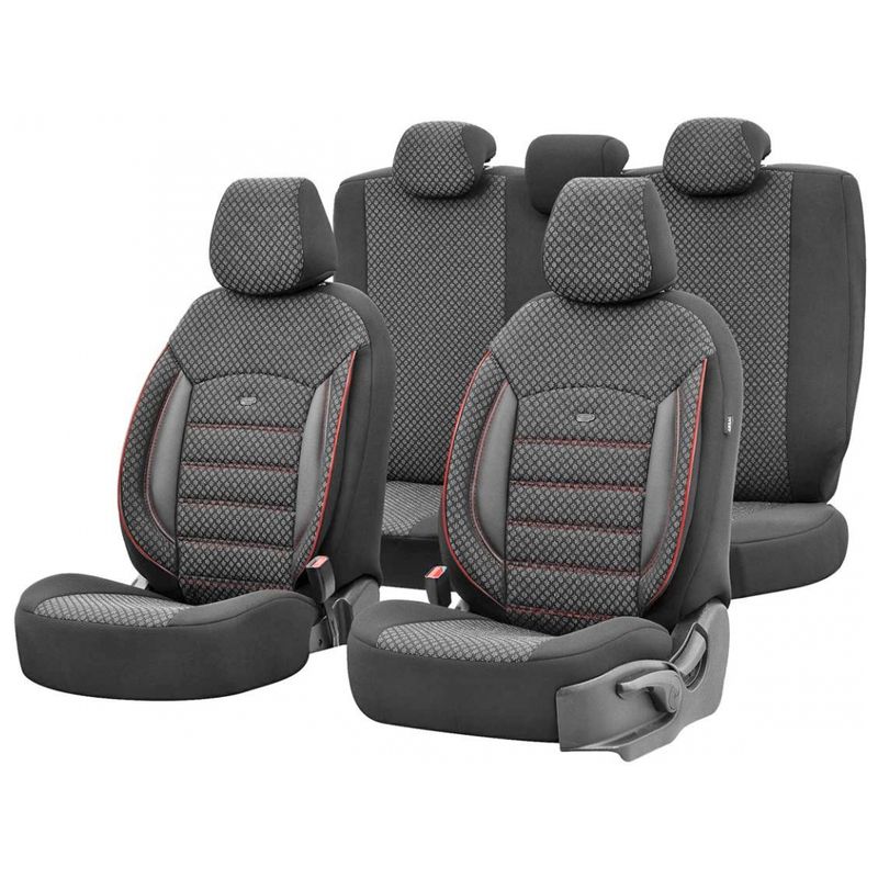 Auto presvlake za sedišta OTOM Sport Plus presvlake - crno crvene