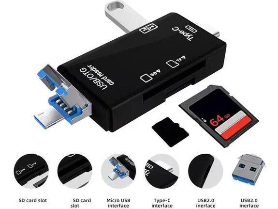 Čitač kartica USB 6u1 OTG