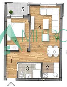 Jednoiposoban stan na prodaju, 44m2, 127.400€