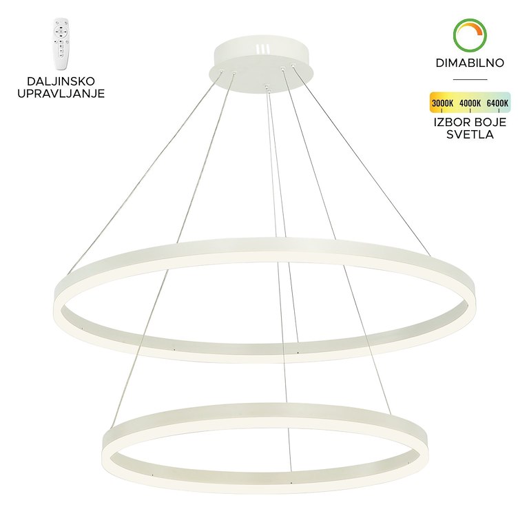 LED visilica 100W F2047-100V WH 3000K-6400K