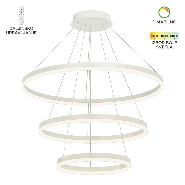 LED visilica 130W F2047-130V WH 3000K-6400K