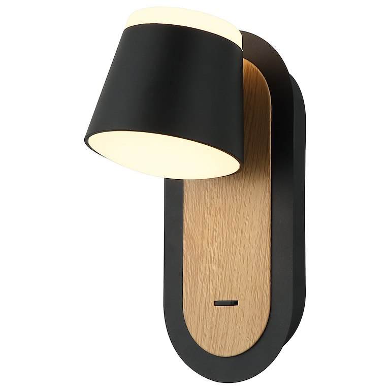 LED zidna lampa 8W F2077-8Z BK+WD 3000K