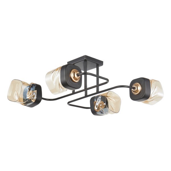 Plafonska lampa 4xE27 MD2747-4 BK+GD