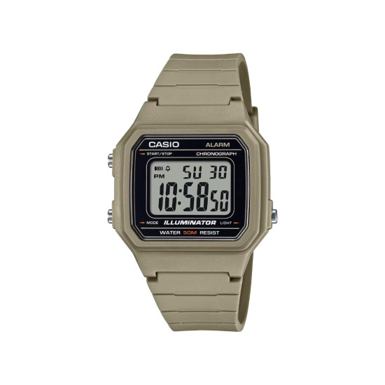 Casio Vintage W-217H-5A unisex Digital Retro XL Sand
