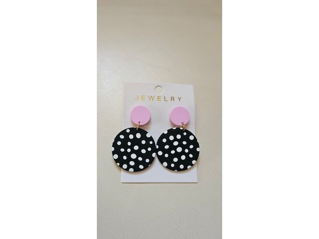 Acrylic dangle polka dots minđuše, novo