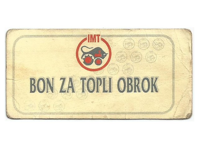 IMT Bon za topli obrok