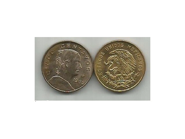 Mexico 5 centavos 1965.