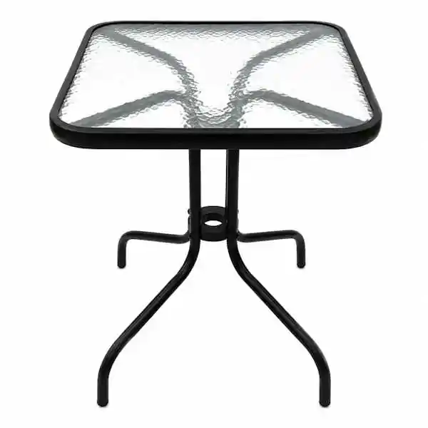 Baštenski sto 60 x 60cm staklo metal