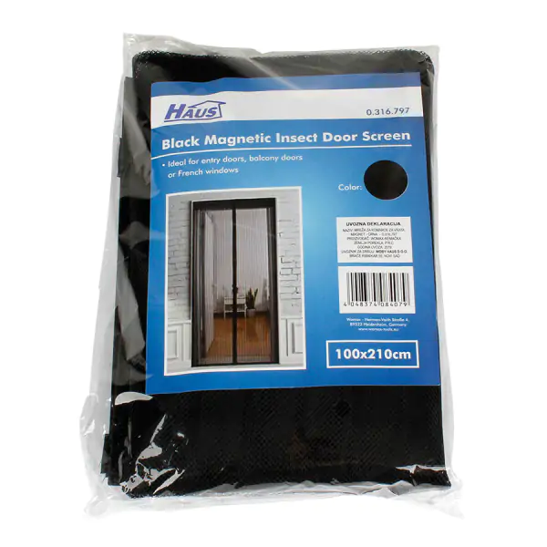 Mreža za komarce za vrata magnet - crna