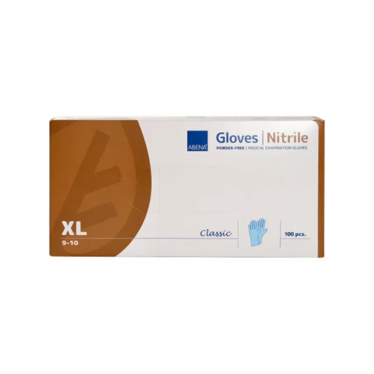 Rukavice NITRIL bez pudera Abena XL plave 1/100