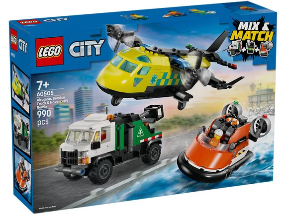 LEGO Remiks avion, servisni kombi i lebdelica 60505