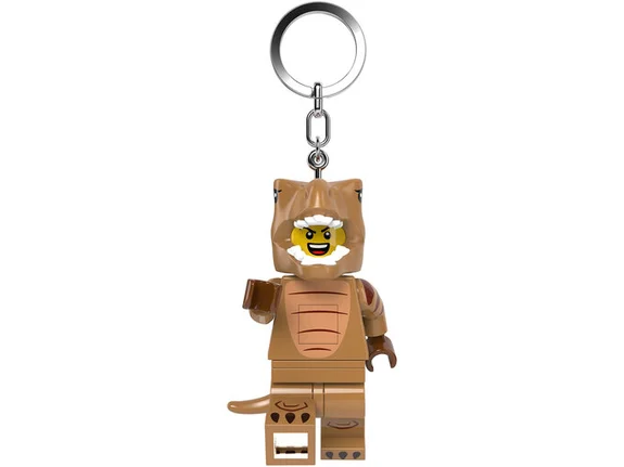 LEGO Minifigure privezak za ključeve sa svetlom: Tip u kostimu ti-reksa