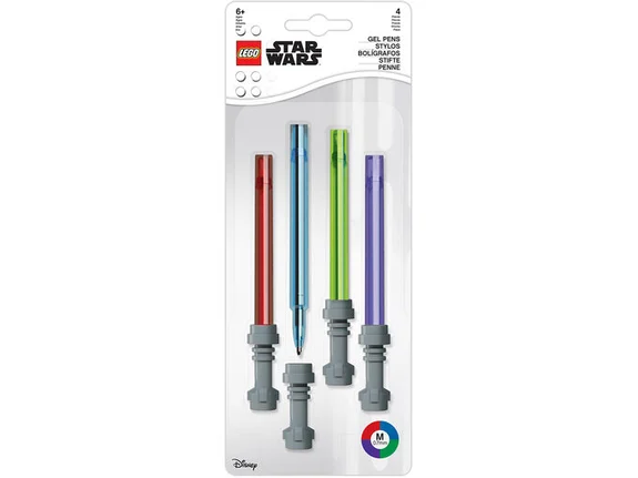 LEGO Star Wars gel olovka u obliku svetlosne sablje, 4 kom