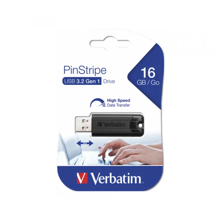 Flash USB 16gb Verbatim 3.2 PinStripe