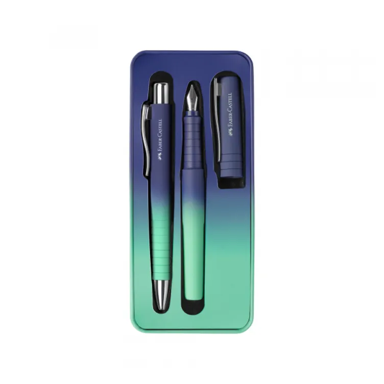 Set Faber Castell Poly hemijska olovka + naliv pero M Buzzing blue 241055