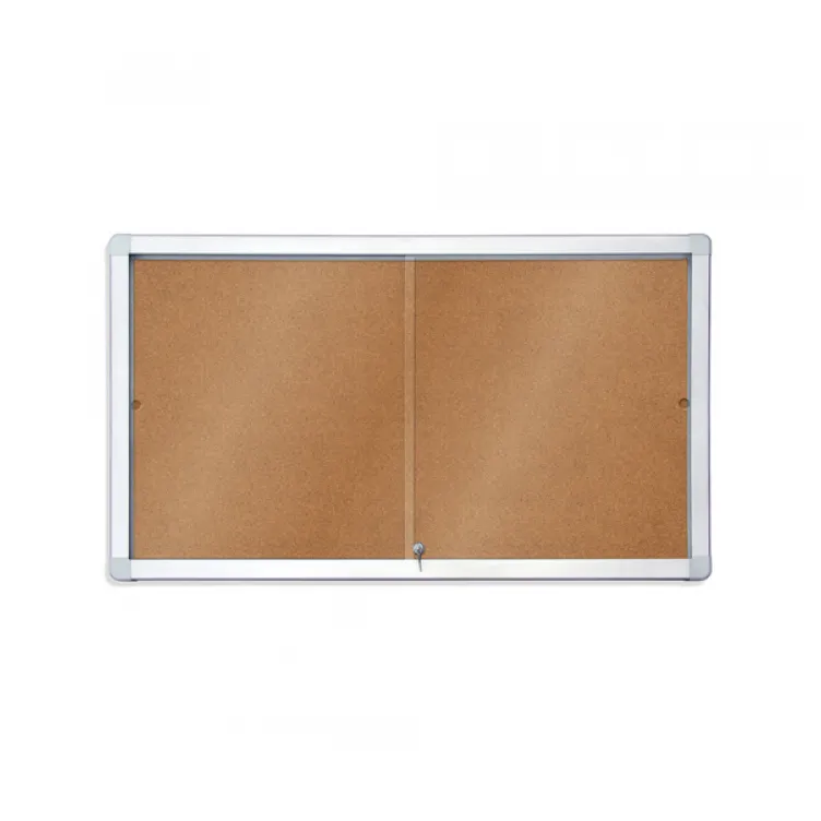Tabla oglasna Rocada 8xA4, plutana, klizna vrata, 94 x 68