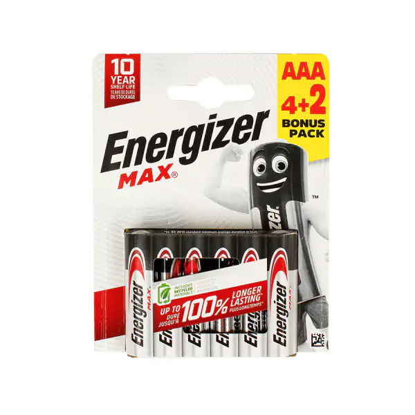Baterija energizer max aaa 4+2