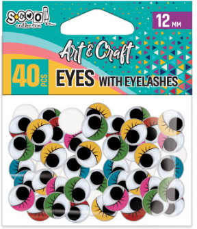 CRAFT UKRASNE OČI SA TREPAVICAMA MIX BOJA 12MM