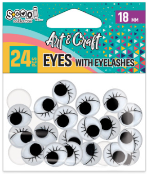 CRAFT UKRASNE OČI SA TREPAVICAMA 18MM 1/24