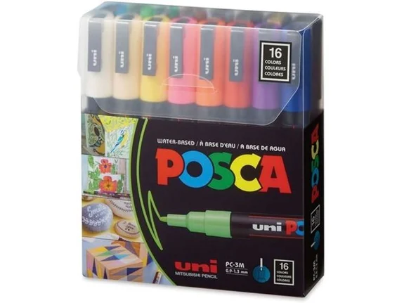 Uni Set PC-3M Posca 0.9-1.3mm 16 kom