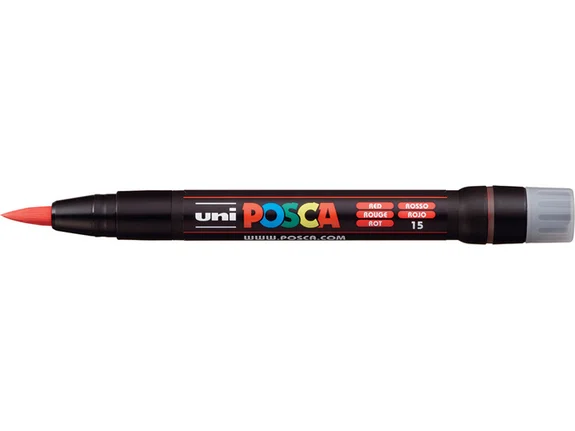 Uni Marker PCF-350 Brush crveni 15 Posca