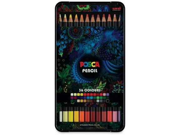 Uni Drvene bojica u metalnoj kutiji 36/1 Posca